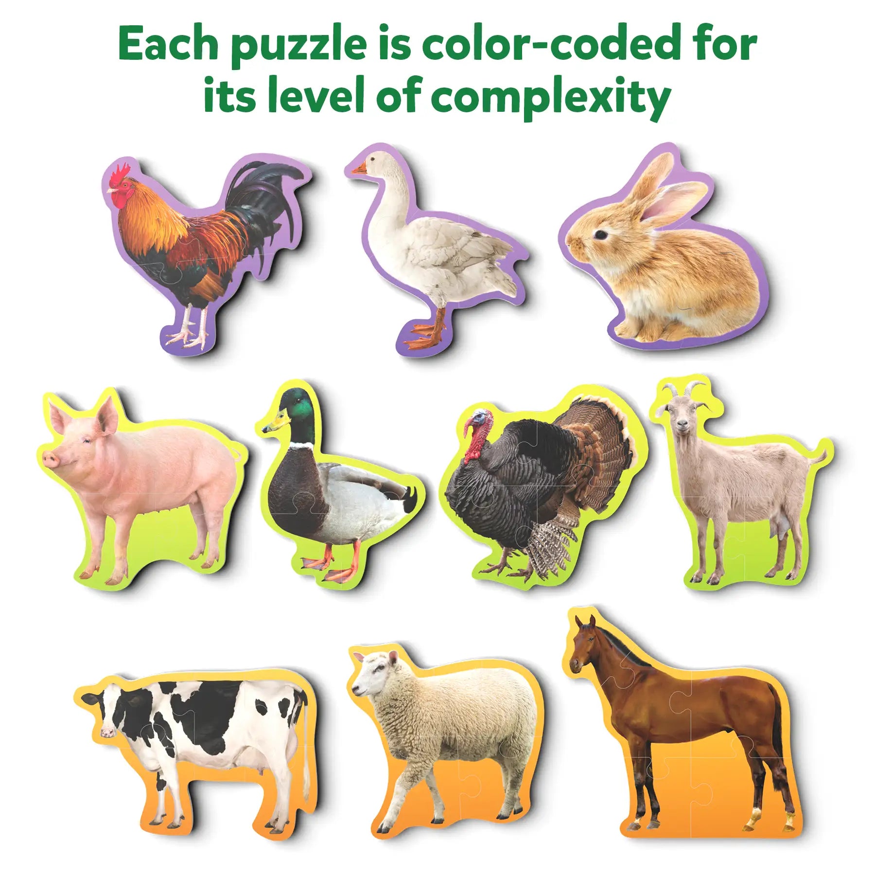 Step by Step Puzzle: Farm Animals (ages 3+) – Skillmatics US